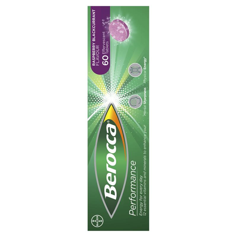 Berocca Energy Vitamin B & C Raspberry Blackcurrant Flavour | Australia ...