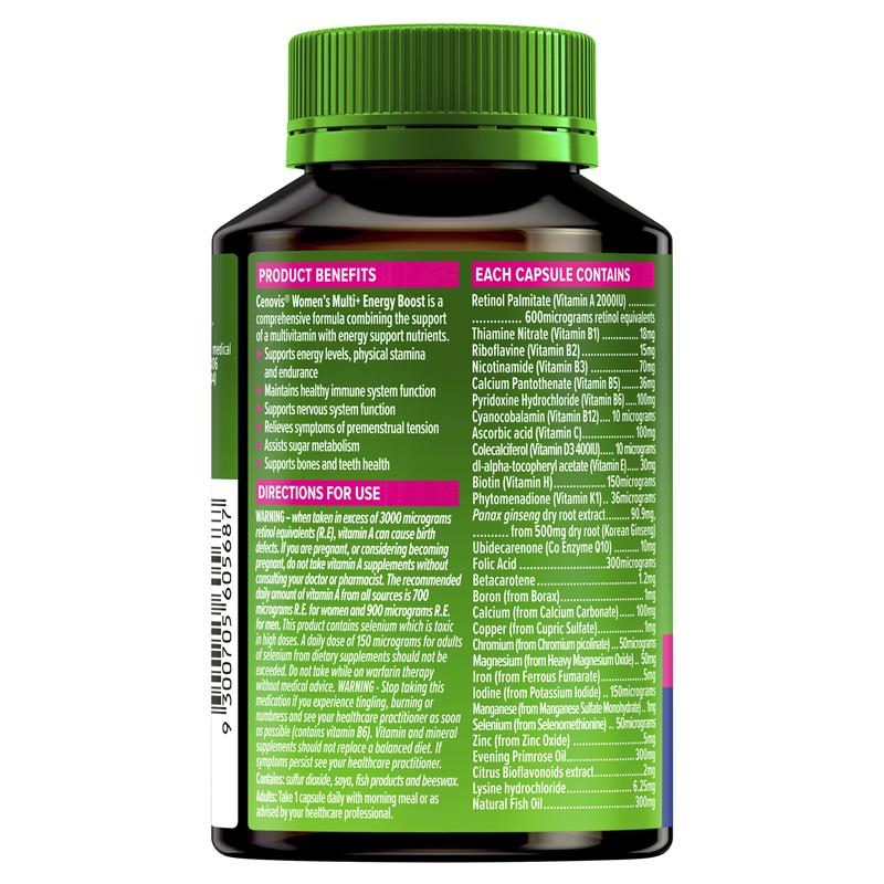 Cenovis Women's Multivitamin + Energy Boost for Women's Health - Multi ...