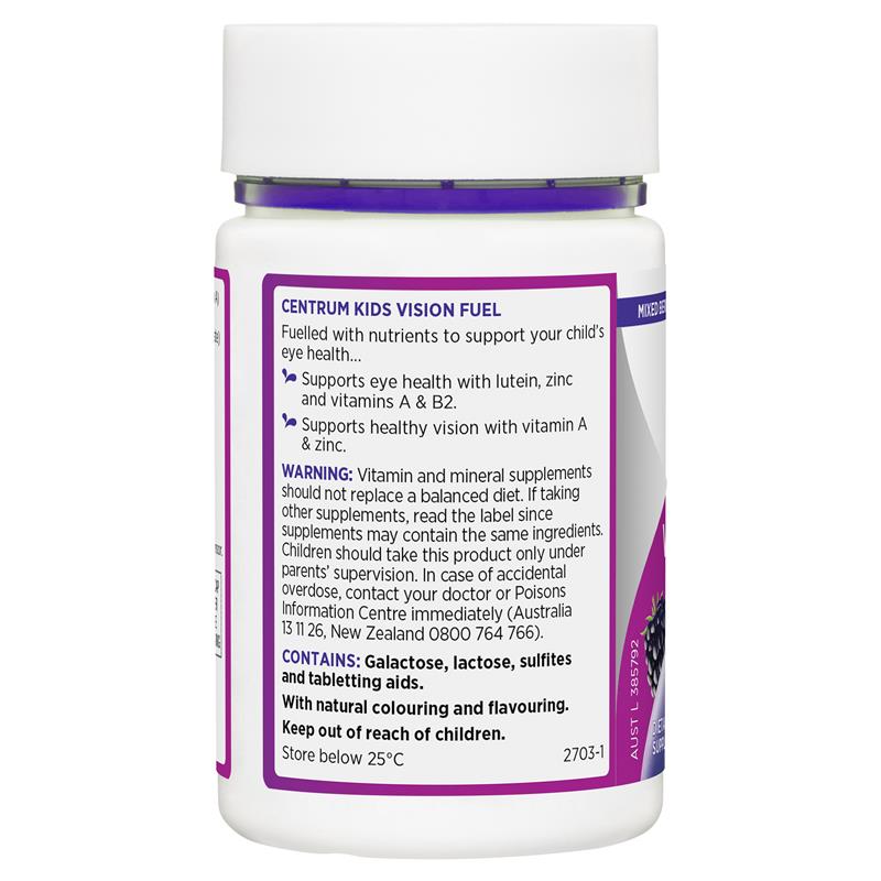 Centrum Kids Vision Fuel 50 Chewable | Australia Supplement Warehouse