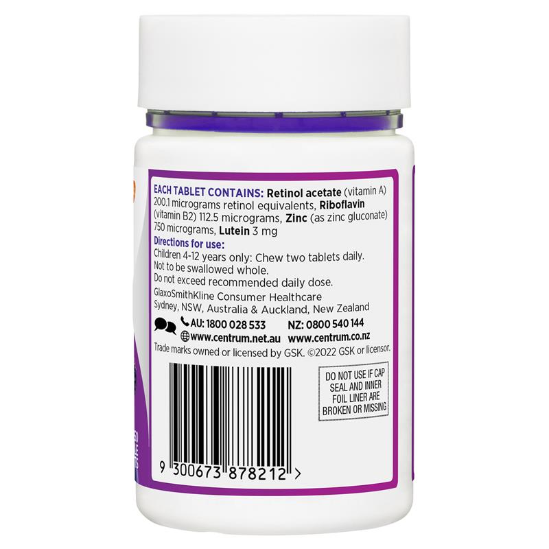 Centrum Kids Vision Fuel 50 Chewable | Australia Supplement Warehouse