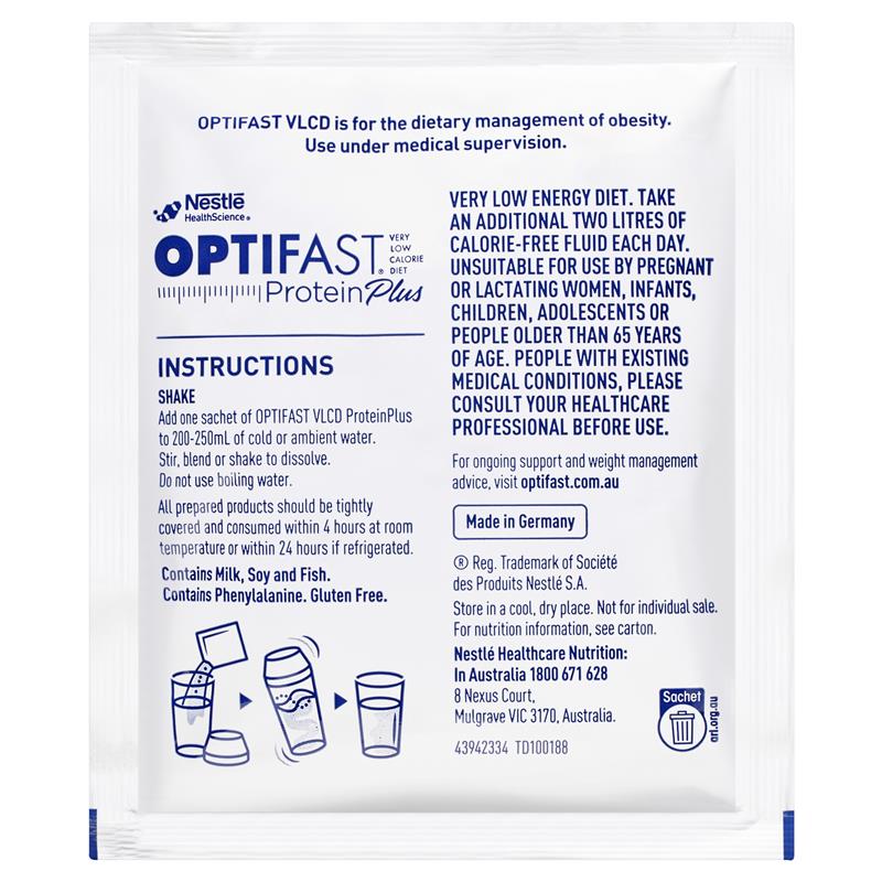 Optifast Protein Plus Shake Chocolate 63g x 10 Sachets | Australia ...