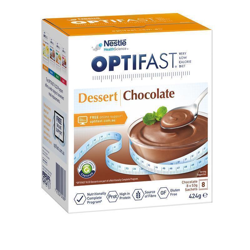 Optifast VLCD Chocolate Dessert 8 x 53g | Australia Supplement Warehouse