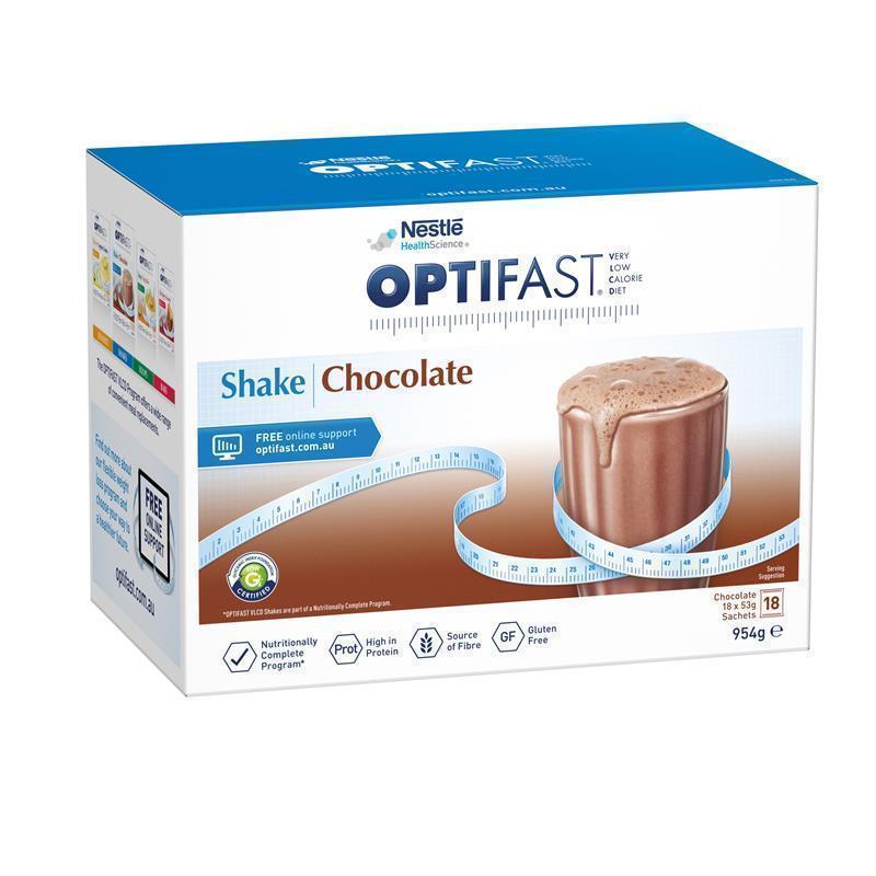 Optifast VLCD Shake Chocolate 18 x 53g | Australia Supplement Warehouse