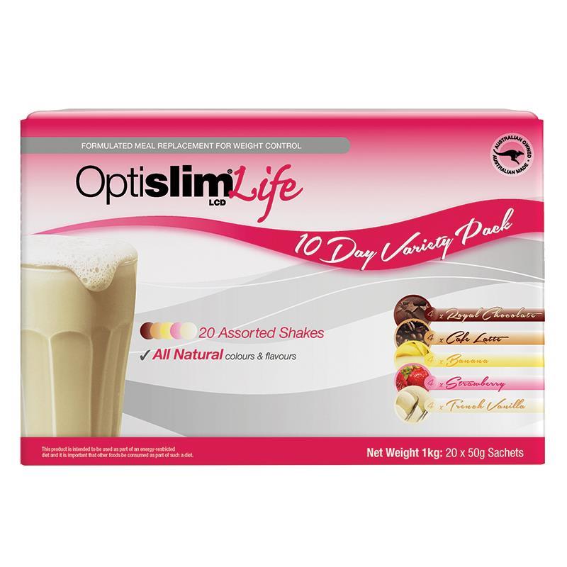 Optislim Life LCD 10 Day Variety Pack 20 x 50g Sachets | Australia ...
