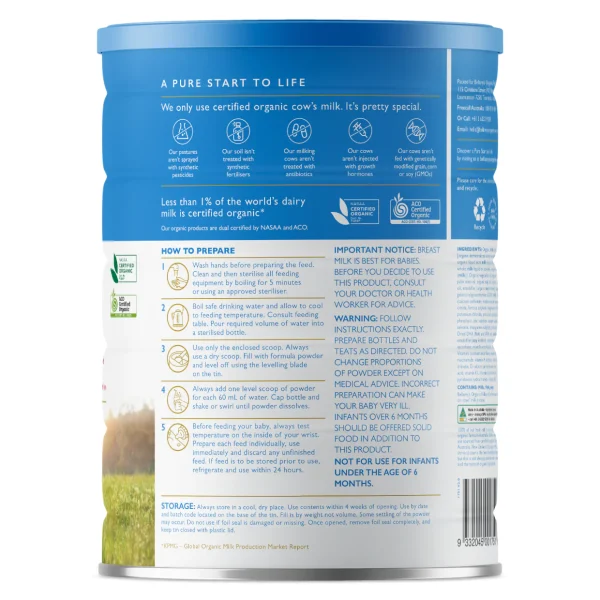 Bellamy's Organic Follow On Formula Step 2 900g | Australia Supplement ...