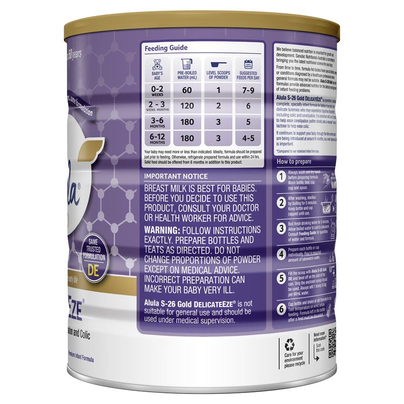 S26 Gold Alula DelicateEze 850g | Australia Supplement Warehouse