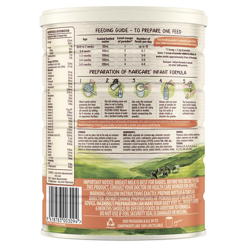 Karicare 1 Baby Infant Formula From Birth to 6 Months 900g | Australia ...