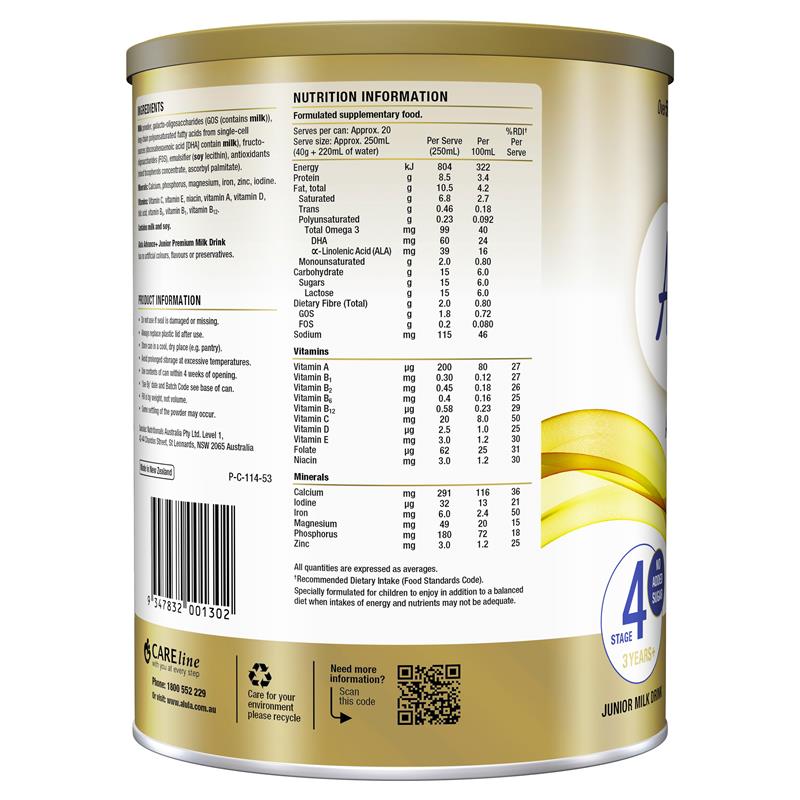 Alula Advance+ Stage 4 Junior Milk Drink 800g | Australia Supplement ...